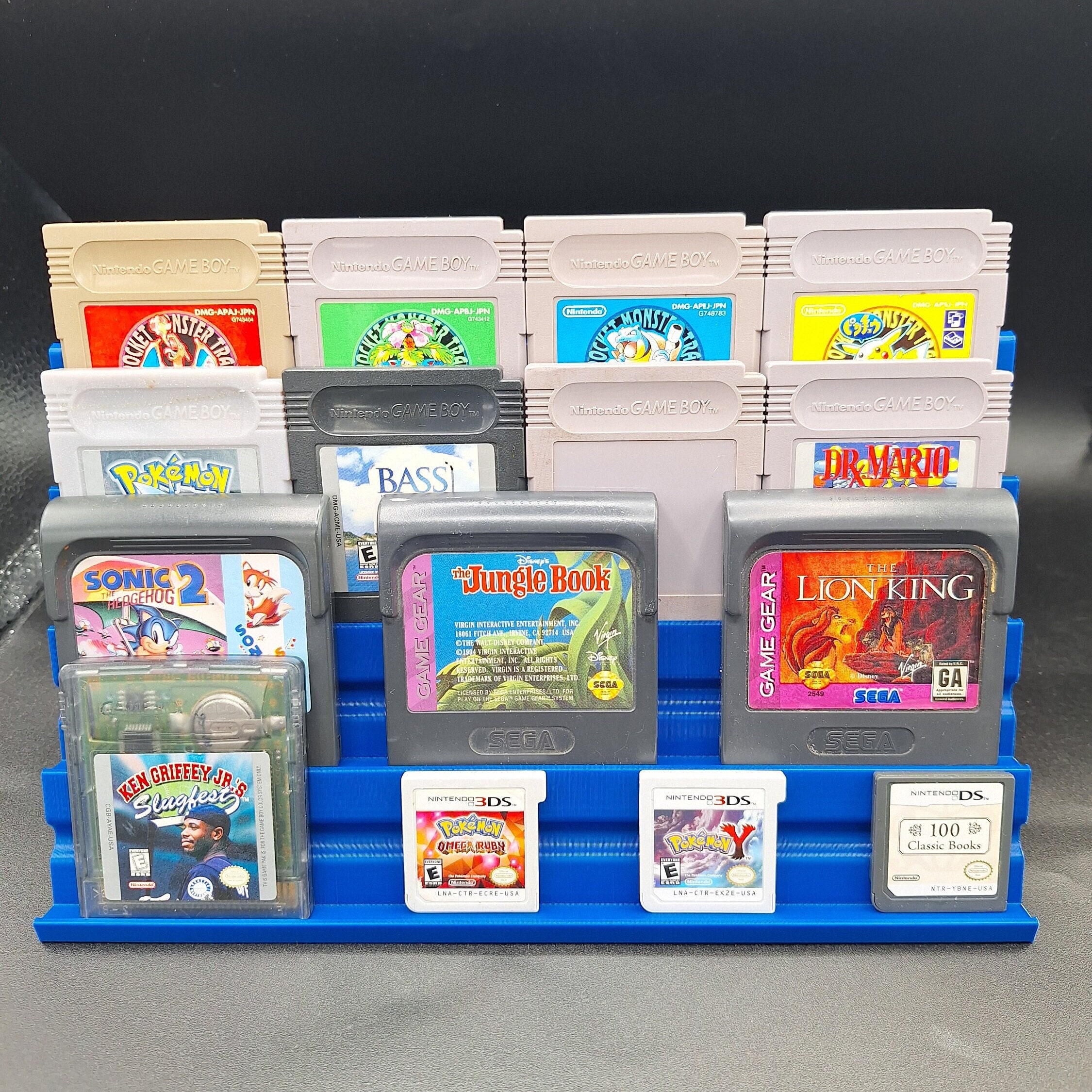 Game Boy Advance Cartridge Display Stand, Tiered, Holds 16 GBA Game ...