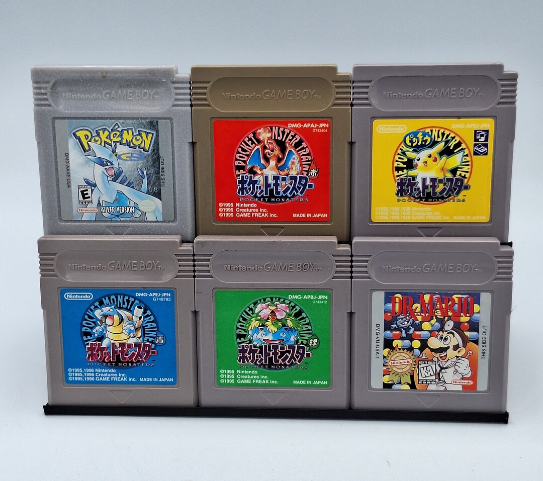Game Boy Display Stand Tiered Holds 6 GB or GBC Game Carts 3D Printed ...