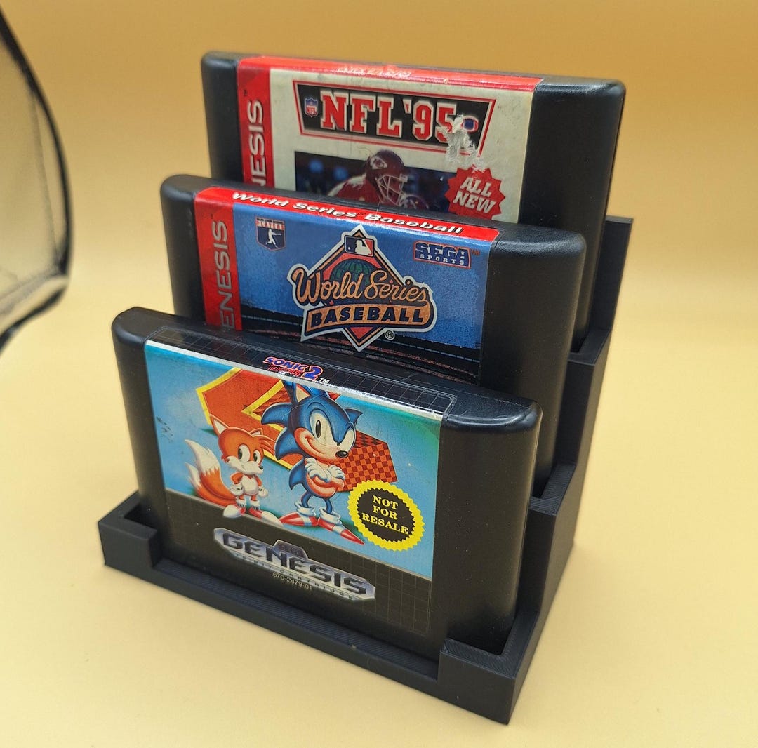Sega Genesis Game Cartridge Display Stand, Tiered, Options up to 5 ...