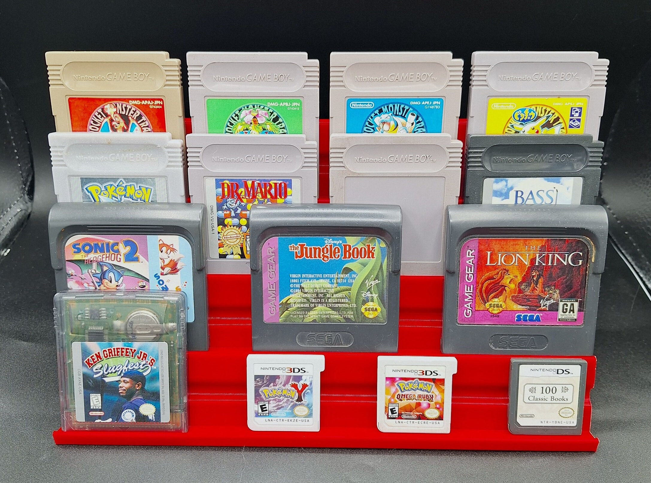 Game Boy Advance Cartridge Display Stand, Tiered, Holds 16 GBA Game ...