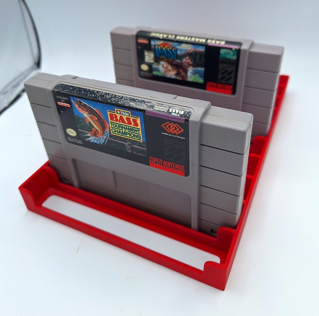 Super Nintendo Game Cartridge Storage Tray, 5 or 10 Slots, 3D Printed ...