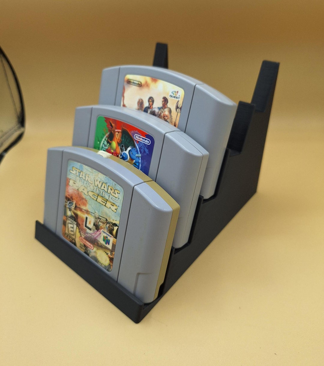 N64 Game Cartridge Display Stand, Tiered, Options up to 5 Nintendo 64 ...