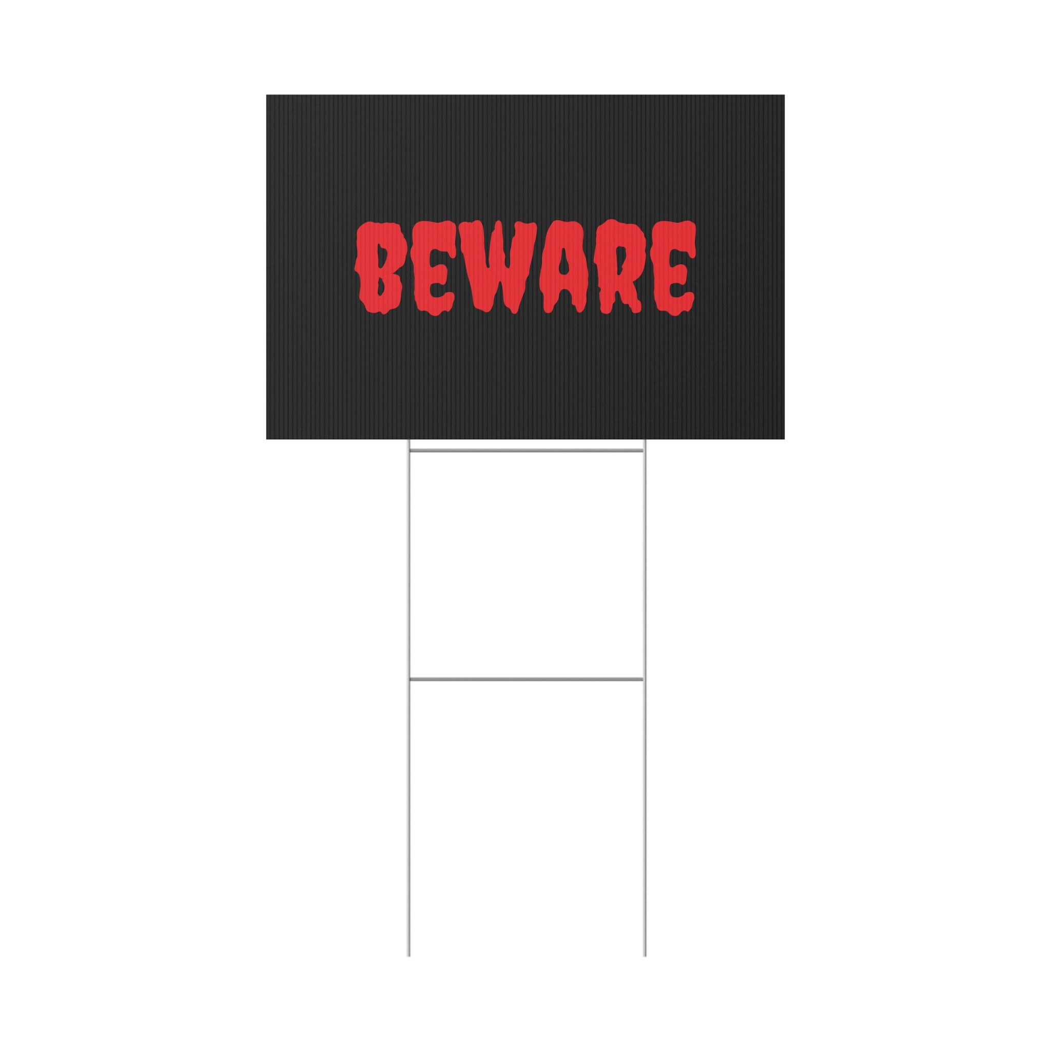 Beware Halloween Plastic Yard Sign - Etsy