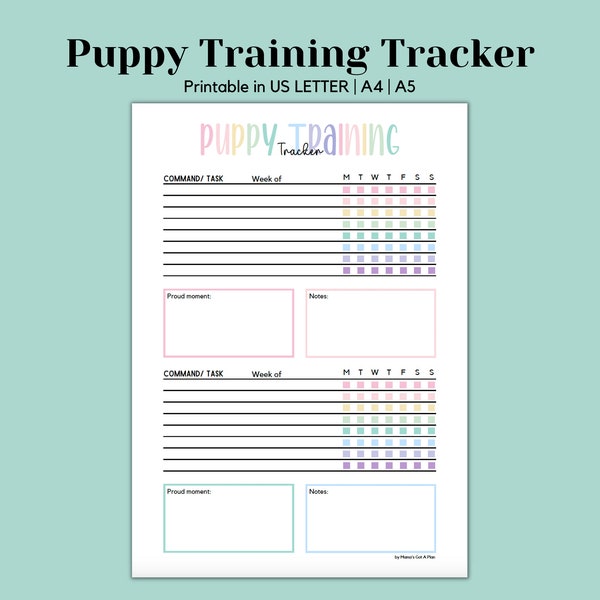 Dog Training Tracker - Etsy