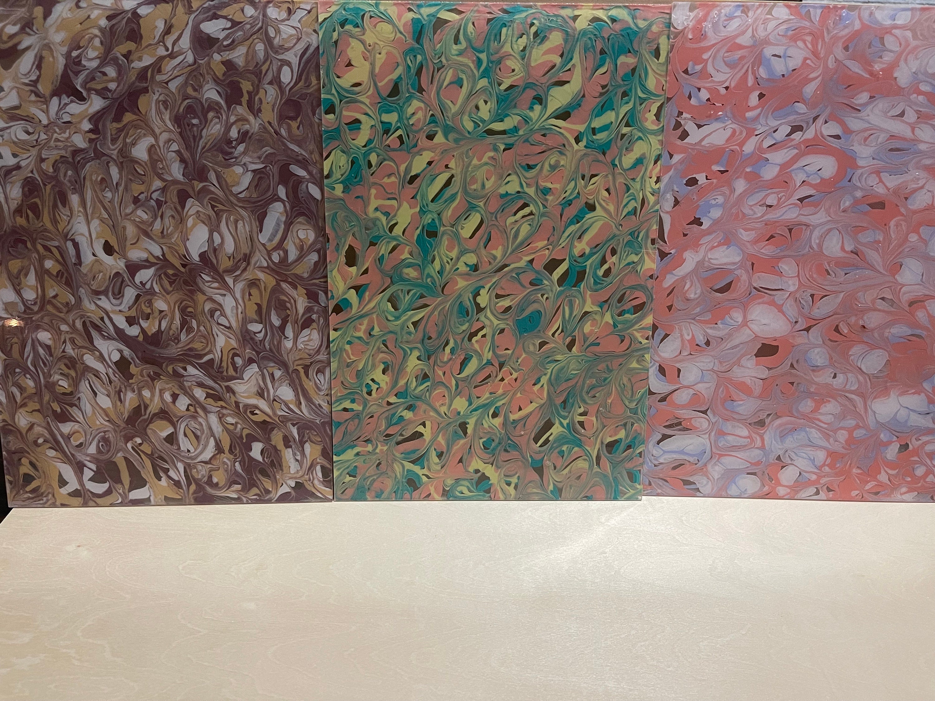 Paint Swirl Acrylic Sheets 3 Pack - Etsy