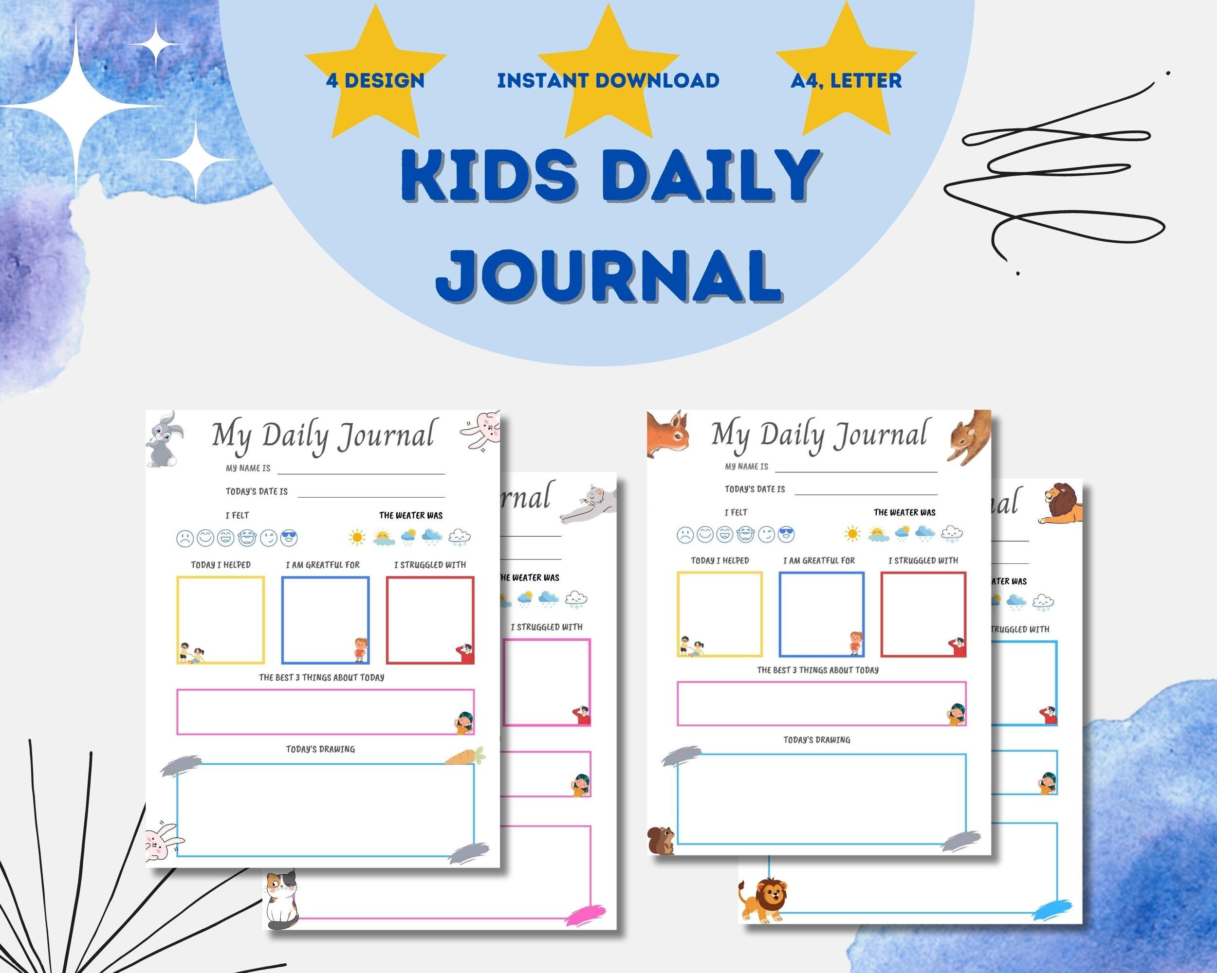 Kids Daily Journal Printable Journal for Kids Diary for Children Kids ...