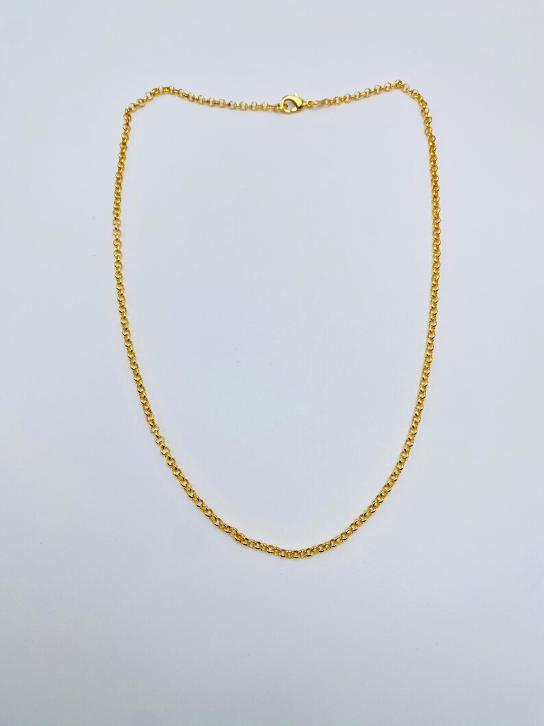 Handmade 925 Sterling Silver Cable Chain Necklace, Minimalist Rolo Link ...