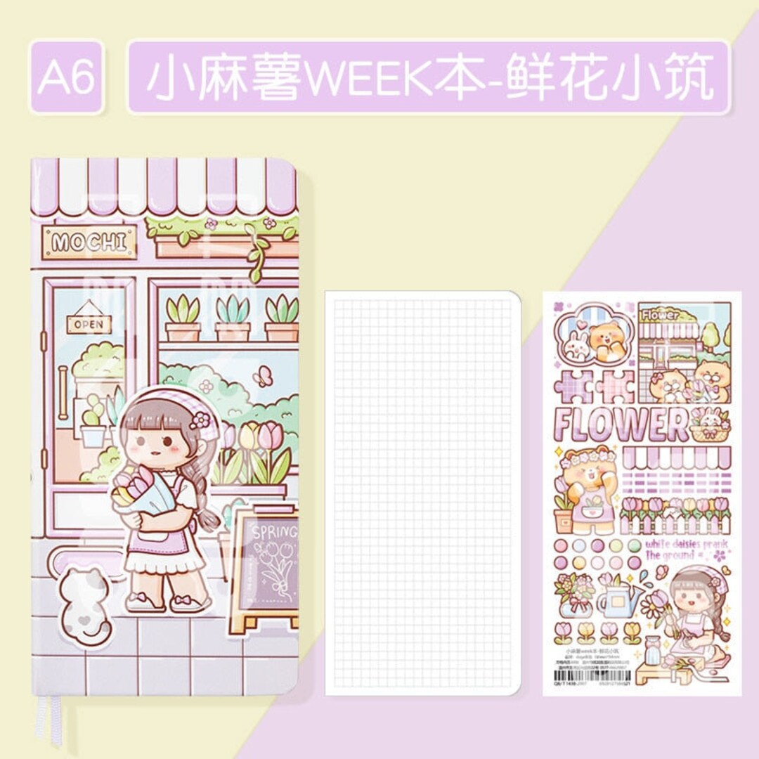 Cute Anime Cartoon Agenda Planner Notebooks for Girls Weekly - Etsy