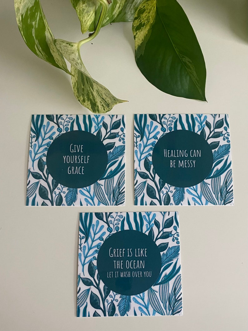 Grief Affirmation Cards - Laminated Set, Grief Support/therapy Cards ...