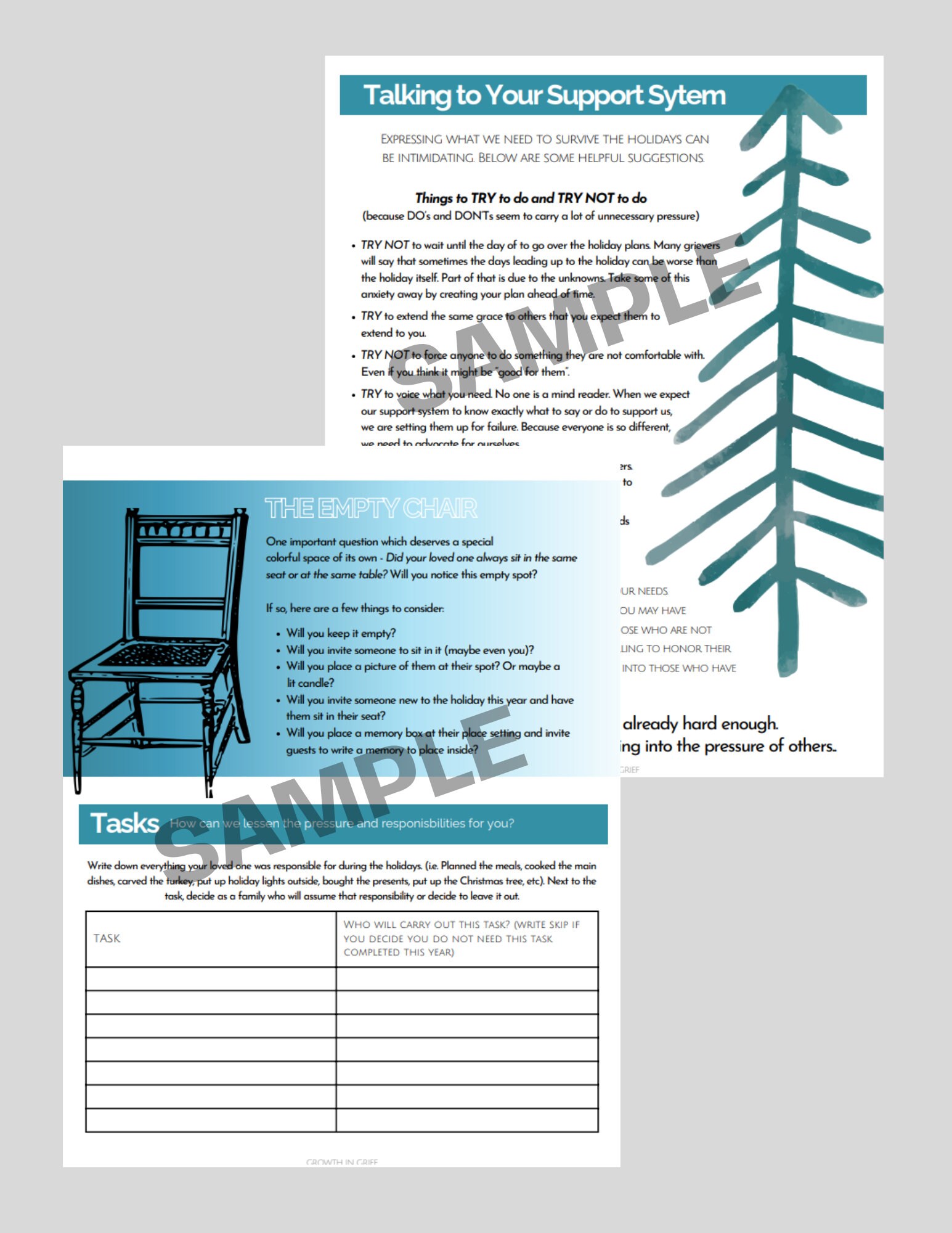 Grief Holiday Planning Guide Worksheet Packet - Etsy