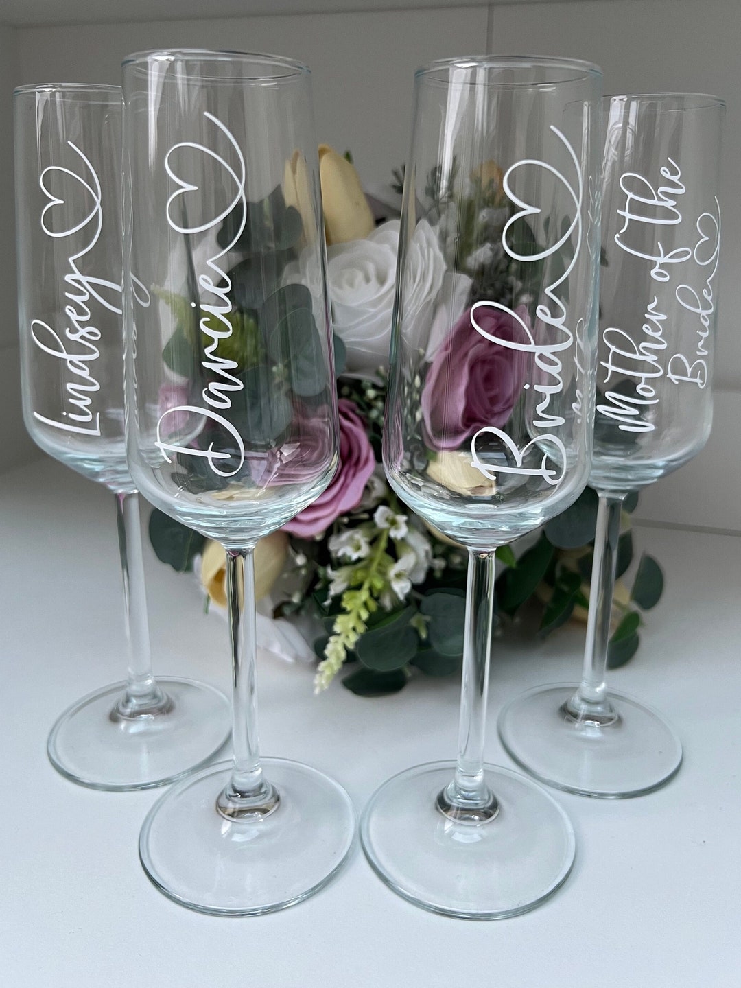 Personalised Prosecco Glass Custom Champagne Flutes wedding Gifts ...