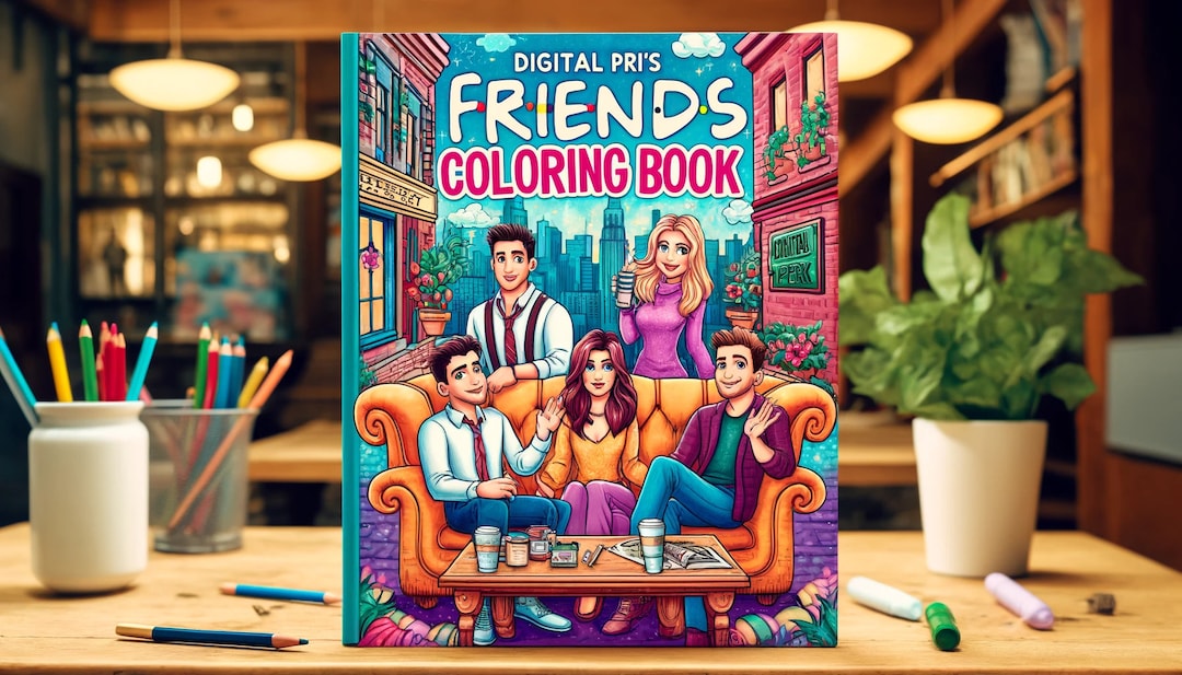 Friends Inspired Digital Coloring Book for Sale - Etsy