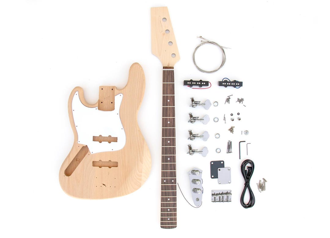 JB Style Left Hand Build Your Own Bass Guitar Kit - Etsy