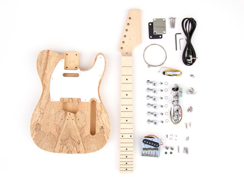 TL Style Spalted Maple Build Your Own Guitar Kit - Etsy UK