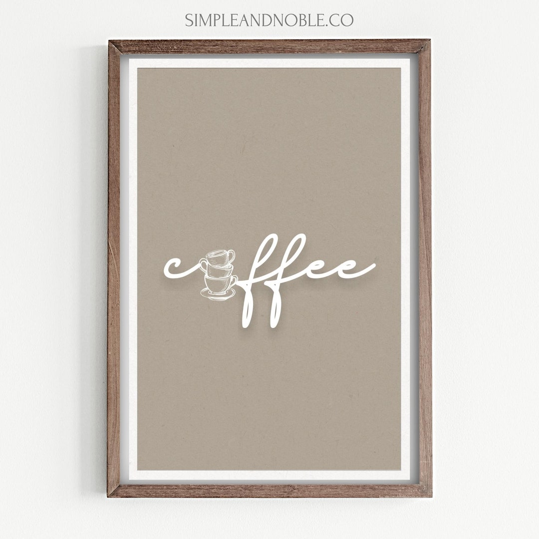 Vintage Coffee Print Dark Theme Poster for Coffee Shops and - Etsy