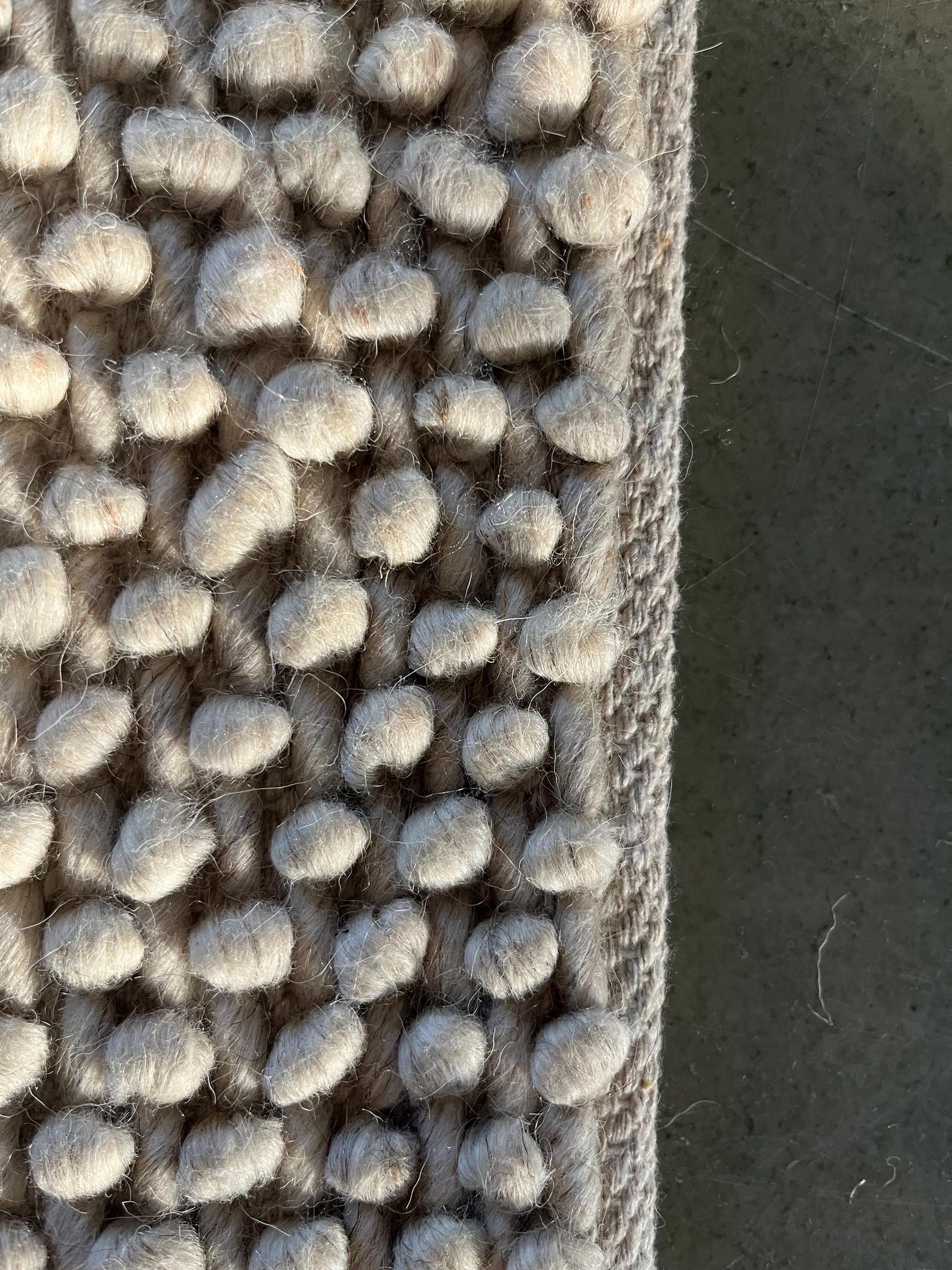 Handwoven Chunky Wool Pebble Rug – Soft Ivory Textured Area Rug - Etsy
