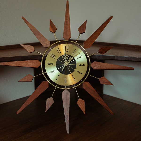 Starburst Clock - Etsy
