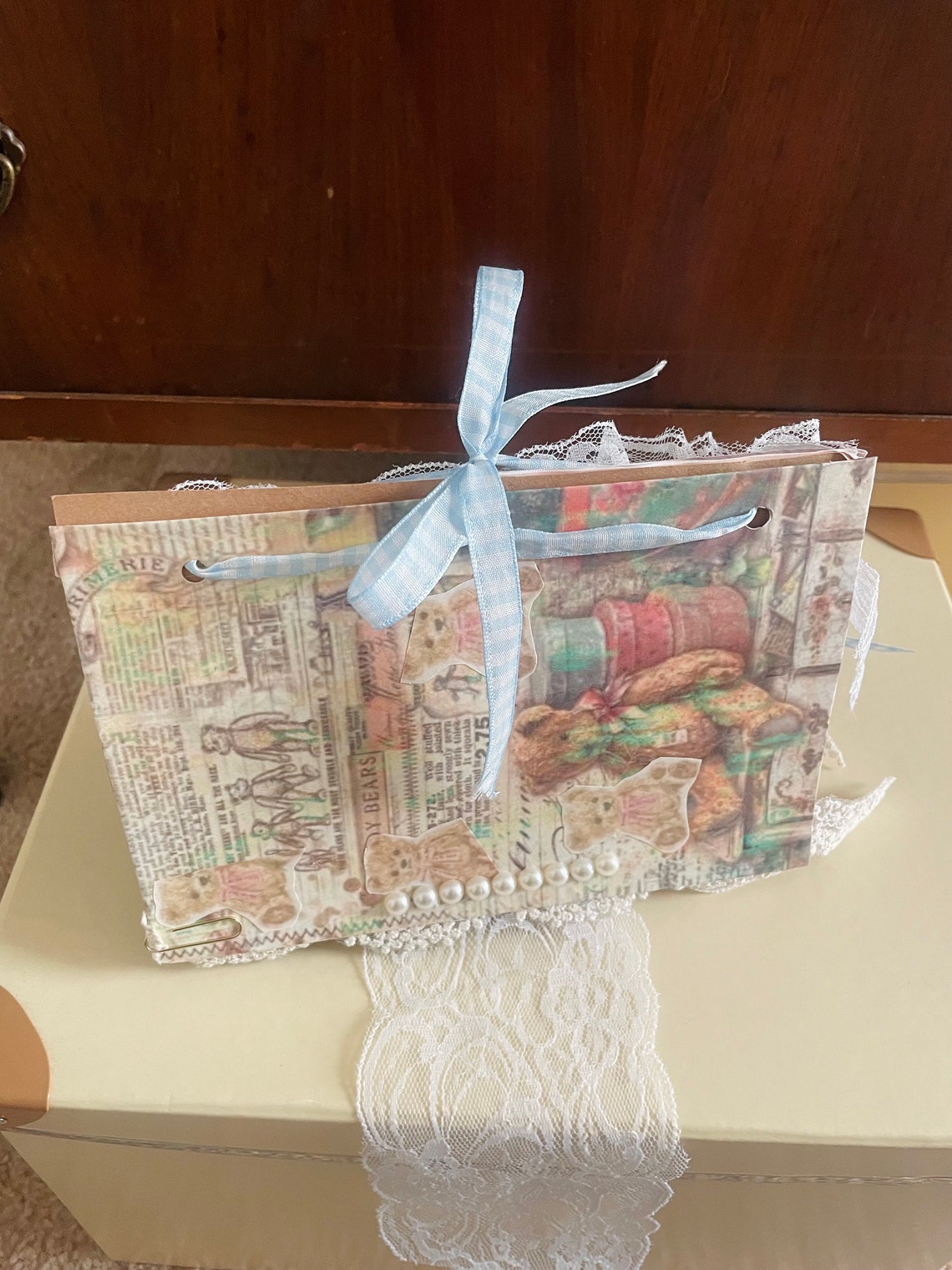 Vintage PARIS French Scrapbook. Starter Junk Journal DIY Poloroid ...