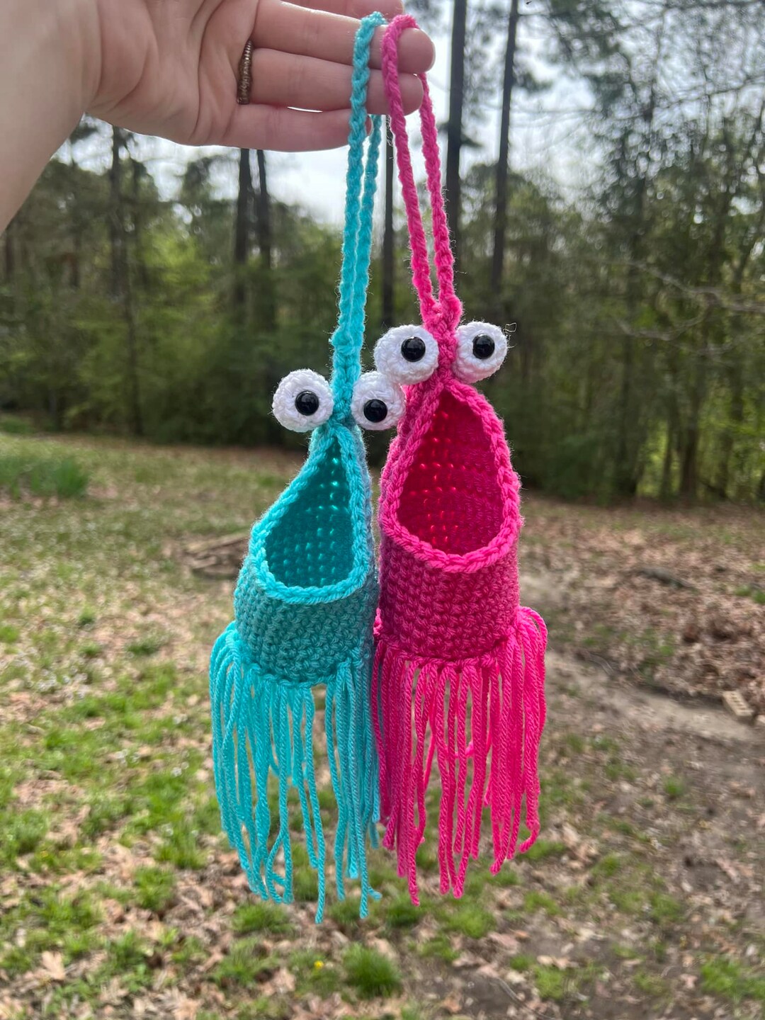Crochet Yip Yips Car Mirror Hanger - Etsy