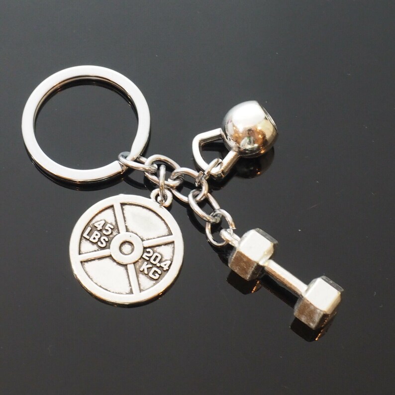 Dumbbell 45lbs 20.4 KG Weight Lifting Gym Pendant Keychain Key Chain ...