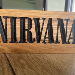 NIRVANA Wooden Band Decor Logo Handmade - Etsy