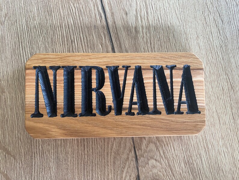 NIRVANA Wooden Band Decor Logo Handmade - Etsy