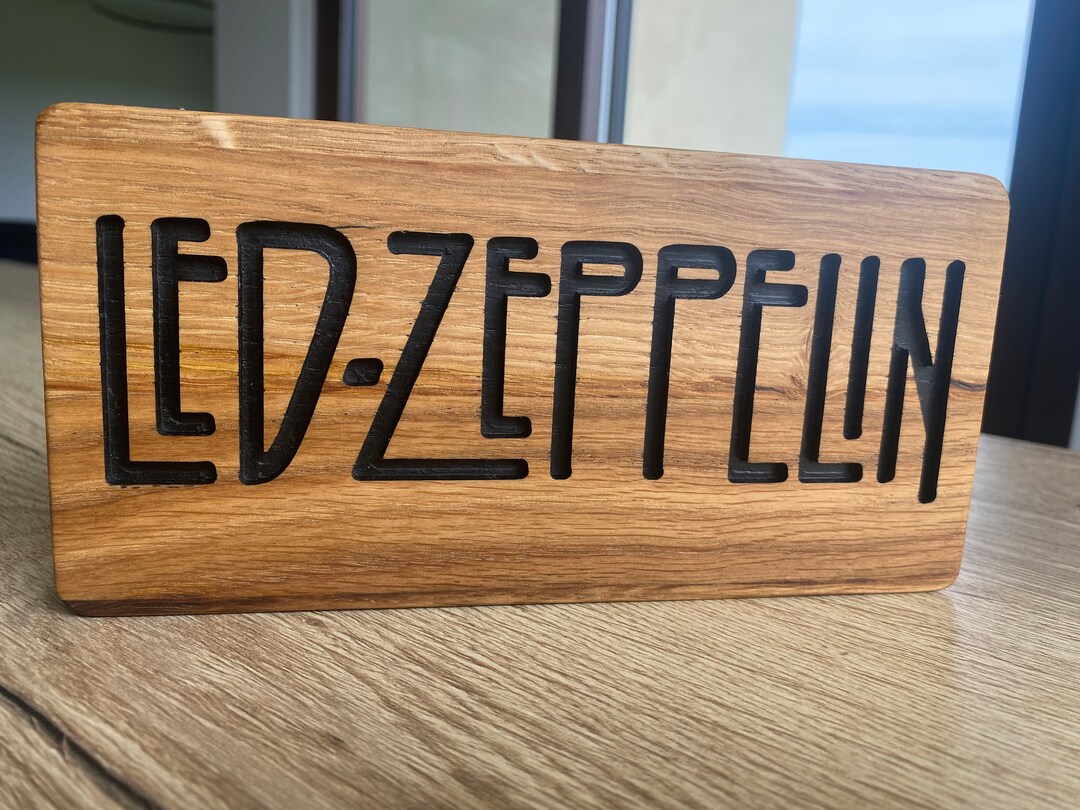Led Zeppelin Wooden Band Decor Logo Handmade - Etsy