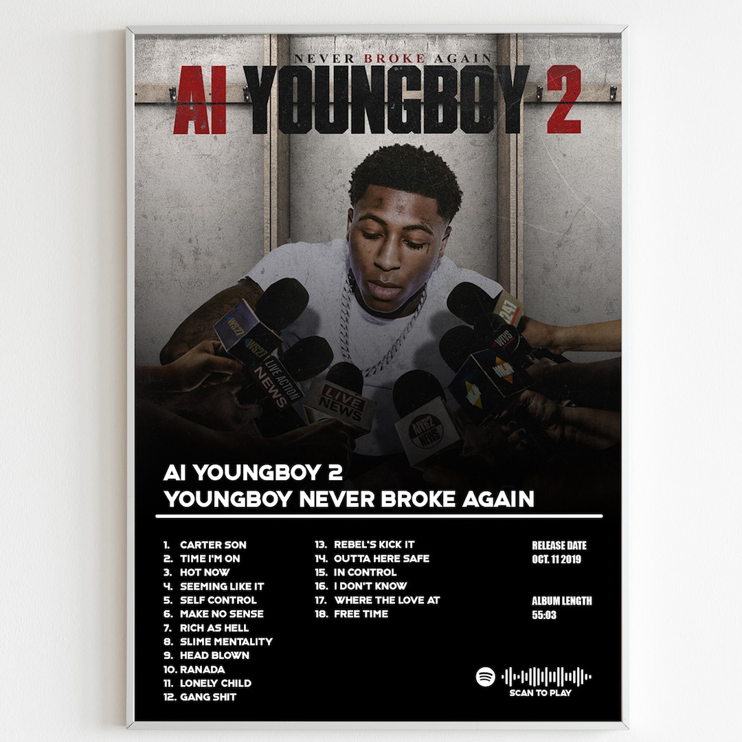 NBA Youngboy AI Youngboy 2 Album Poster Music Wall Art Cheap Gift Music ...
