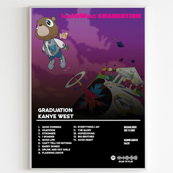 Graduation Kanye Album Poster - Etsy