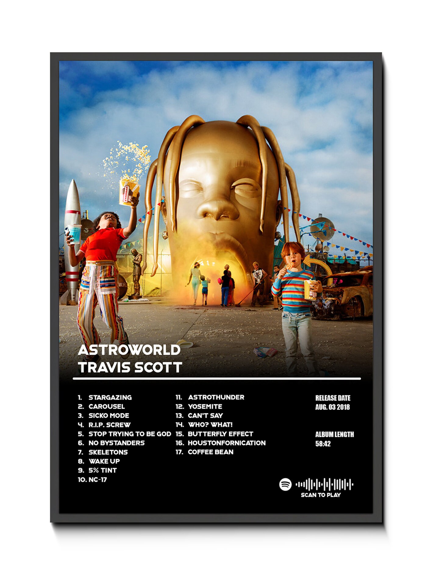Travis Scott Astroworld Album Cover Poster Music Wall Art Affordable ...