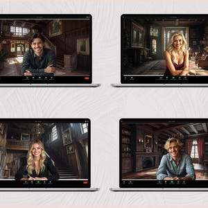 25 Old English Manor HQ Zoom Backgrounds, Virtual Background Bundle, 4K ...