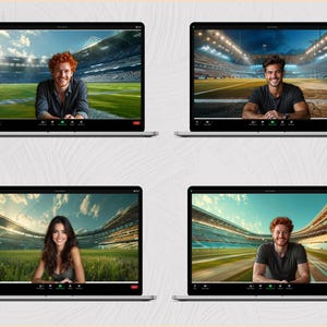 25 Sports Stadium Zoom Background, 4K Virtual Background Bundle, Zoom ...