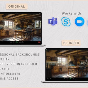 25 Countryside Farmhouse Zoom Background, 4K Virtual Background Bundle ...