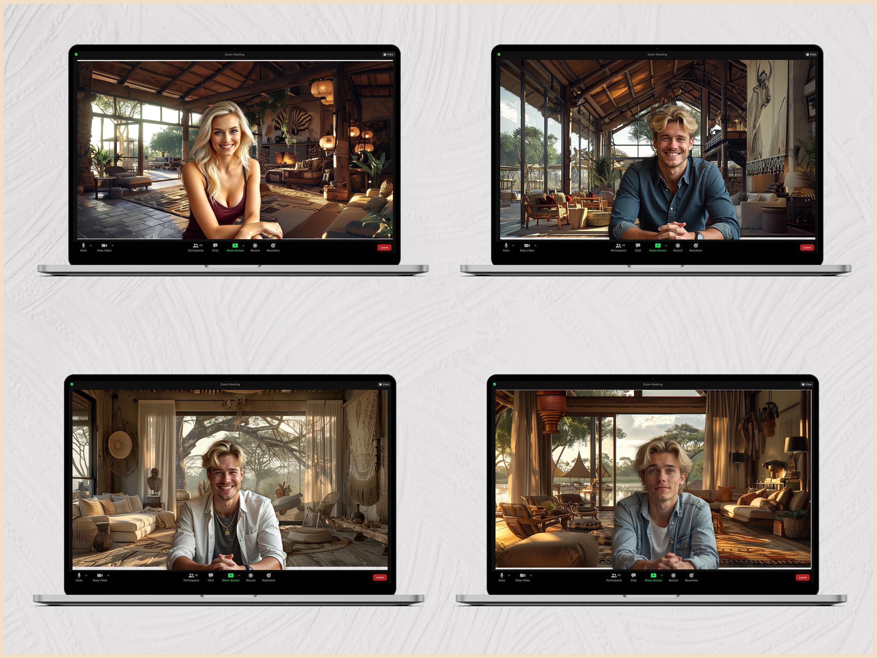 25 Safari HQ Zoom Backgrounds, Virtual Background Bundle, 4K Video ...
