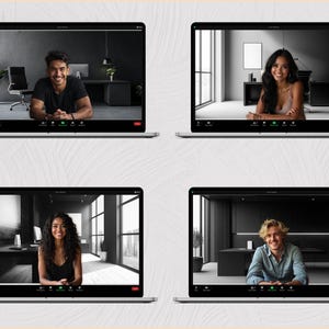 25 Minimalist Office Zoom Background, 4K Virtual Background Bundle ...