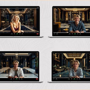 25 Luxury Hotel Lobby Zoom Background Bundle, Virtual Zoom Background ...