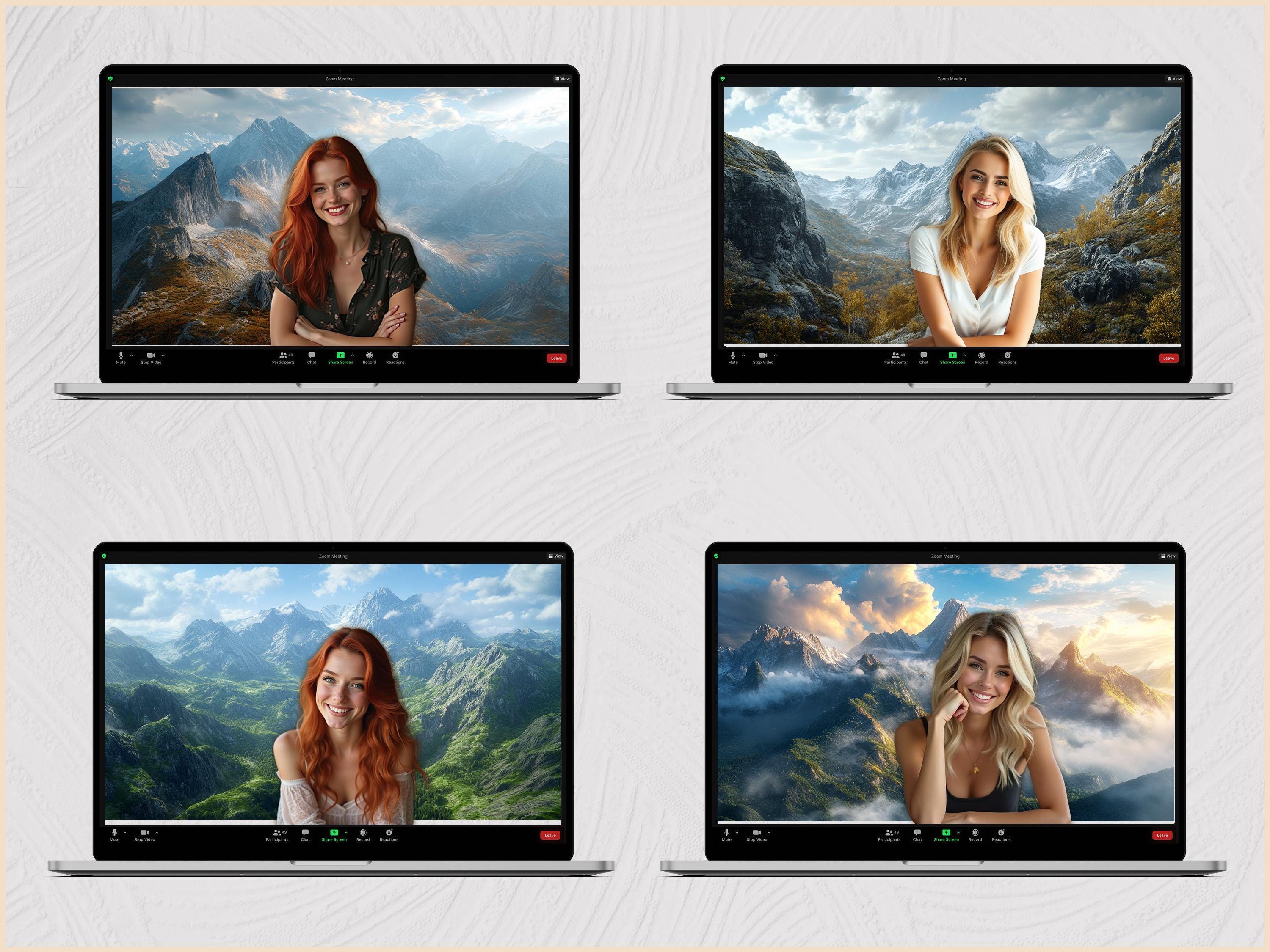 25 Mountain Range HQ Zoom Backgrounds, Virtual Background Bundle, 4K ...