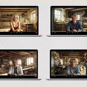 25 Countryside Farmhouse Zoom Background, 4K Virtual Background Bundle ...