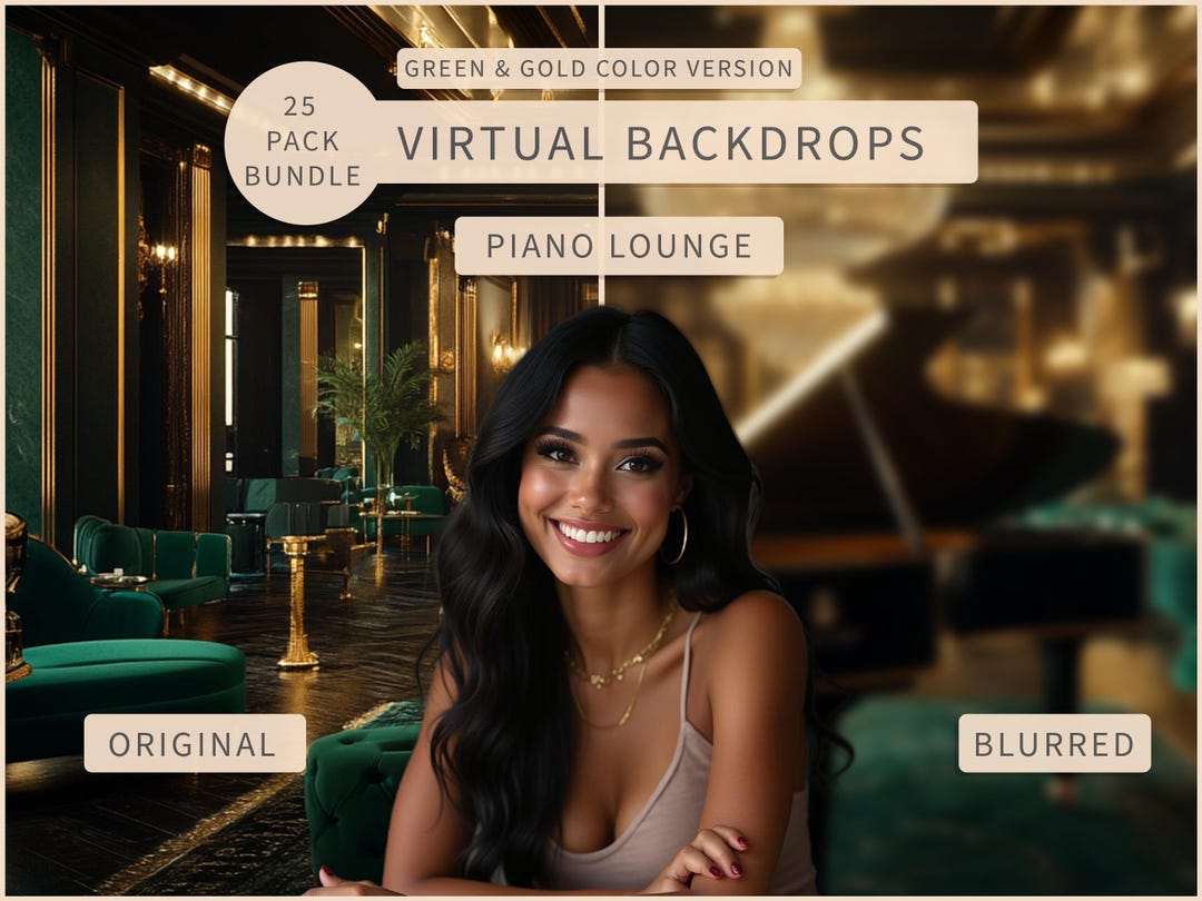 25 Piano Lounge Zoom Background, 4K Virtual Background Bundle, Zoom ...