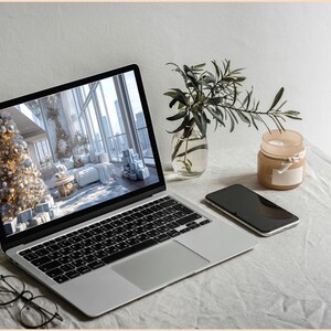 25 Christmas Penthouse Zoom Background Bundle, Virtual Zoom Background ...