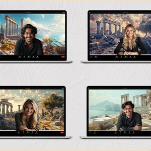 25 Minimalist Office Zoom Background Bundle, Virtual Zoom Background ...