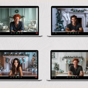 25 Home Office Wall Shelving Zoom Background, 4K Virtual Background ...