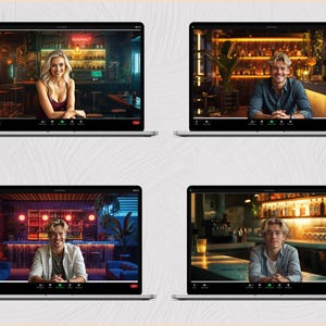 25 Bar HQ Zoom Backgrounds, Virtual Background Bundle, 4K Video Calls ...