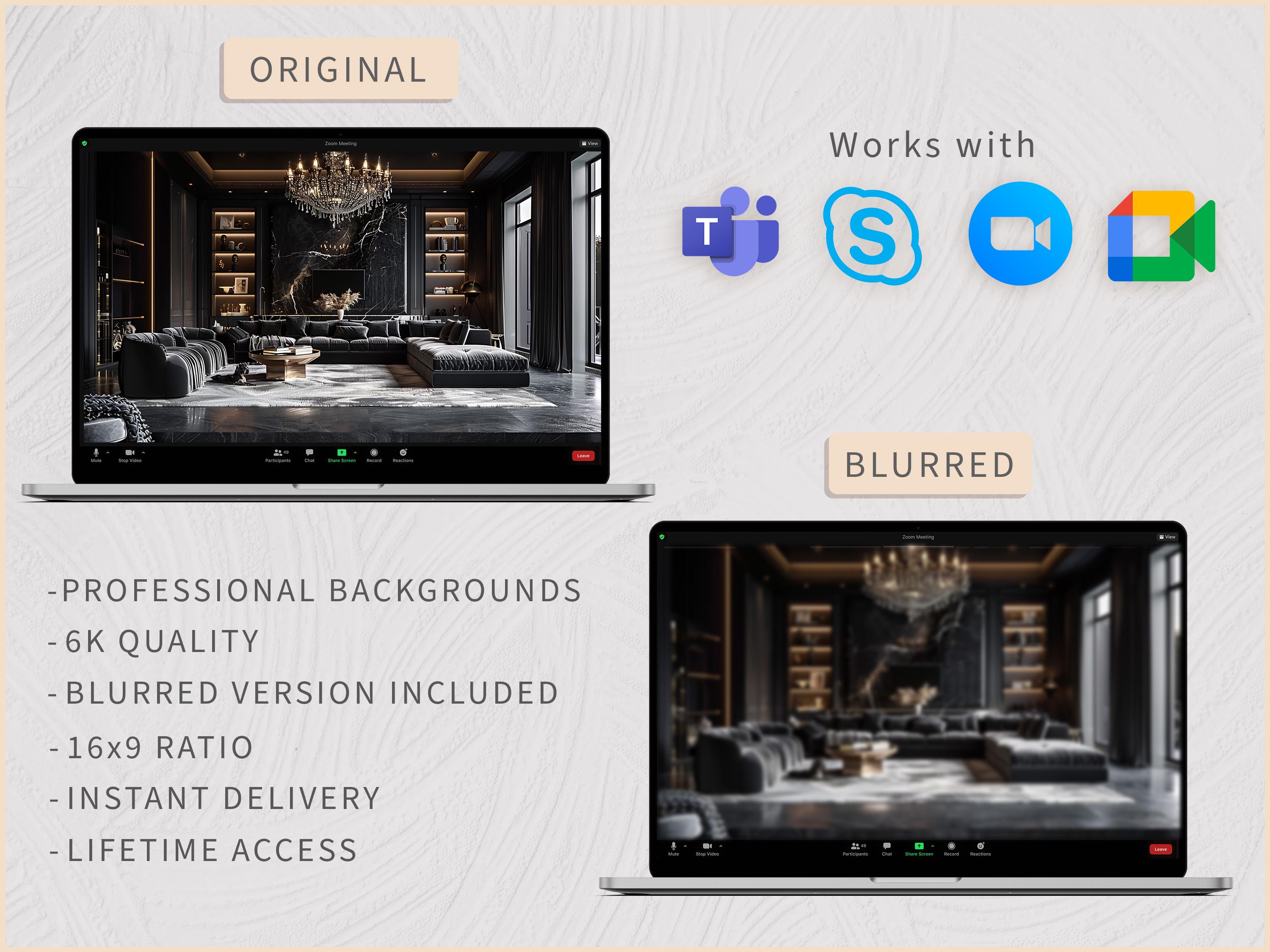 25 Luxurious Penthouse Zoom Background Bundle, Virtual Zoom Background ...