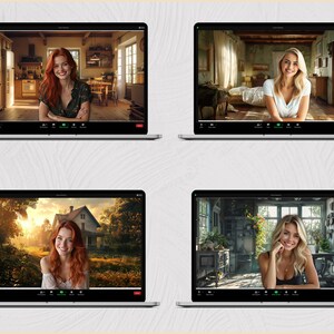 25 Countryside Farmhouse Zoom Background, 4K Virtual Background Bundle ...