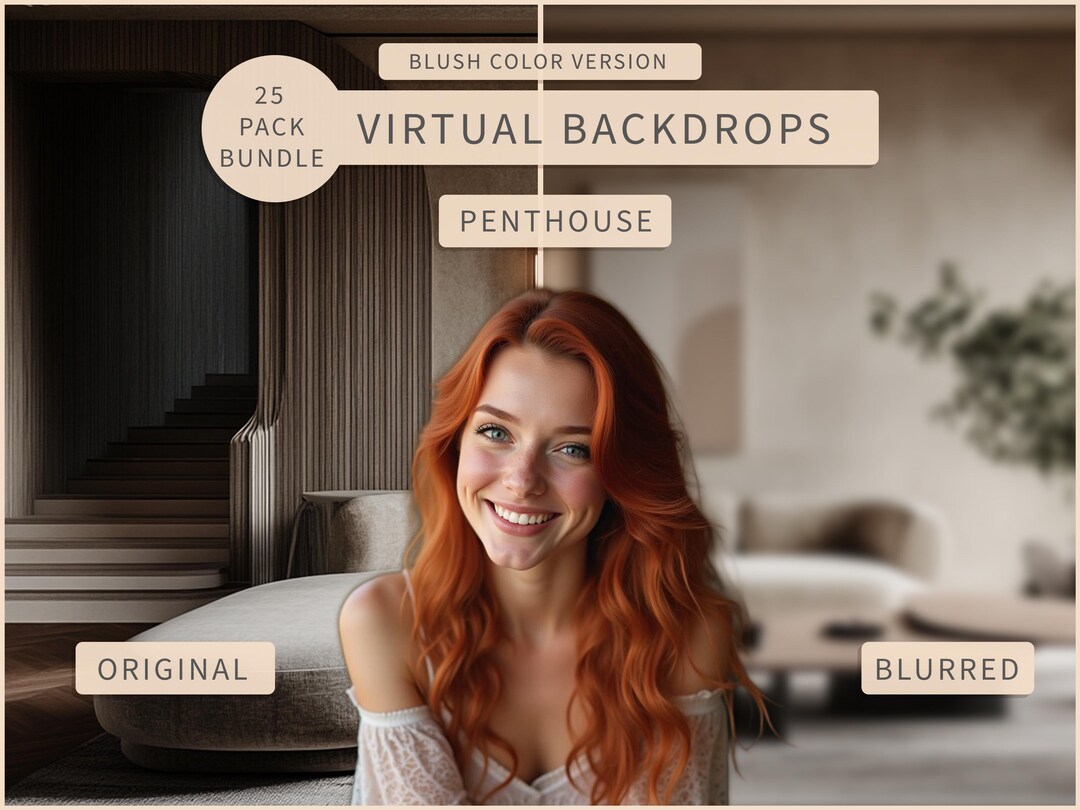 25 Penthouse HQ Zoom Backgrounds, Virtual Background Bundle, 4K Video ...