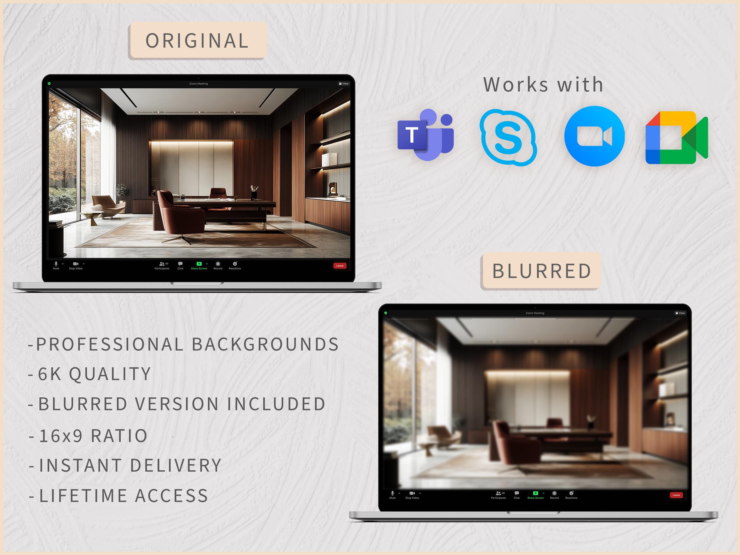 25 Minimalist Office Zoom Background Bundle, Virtual Zoom Background ...