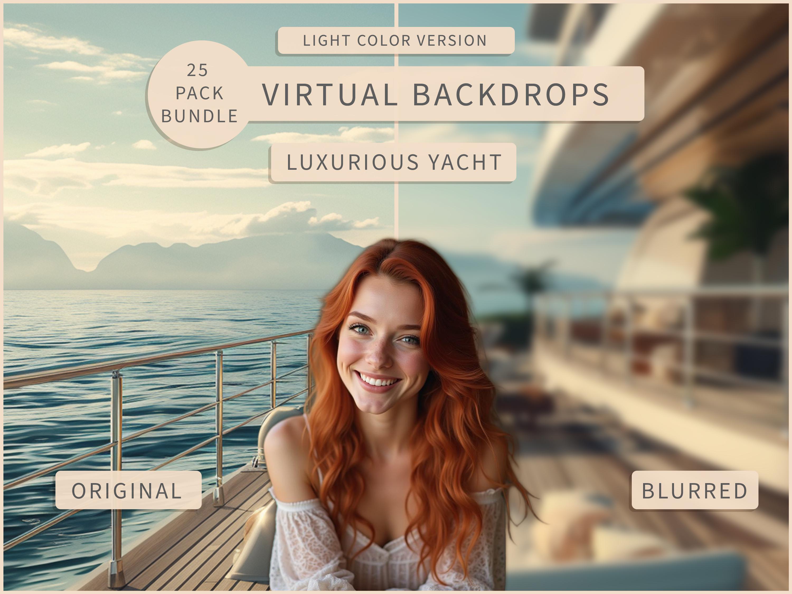 25 Luxurious Yacht Zoom Background, 4K Virtual Background Bundle, Zoom ...