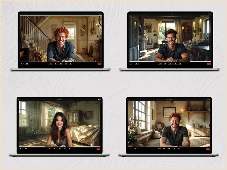 25 Countryside Farmhouse Zoom Background, 4K Virtual Background Bundle ...