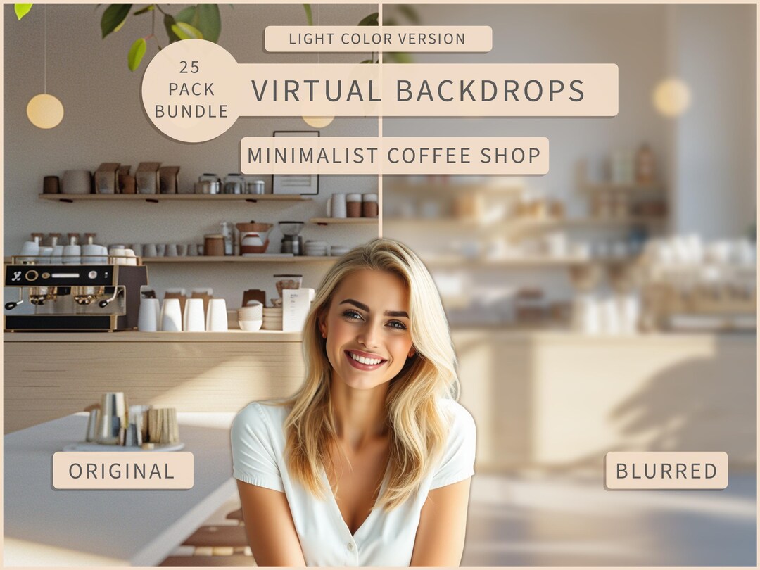 25 Minimalist Coffee Shop HQ Zoom Backgrounds, Virtual Background ...